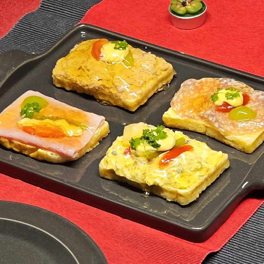 Canapés with aspic from scratch, on freshly made bread (20 pics from ...