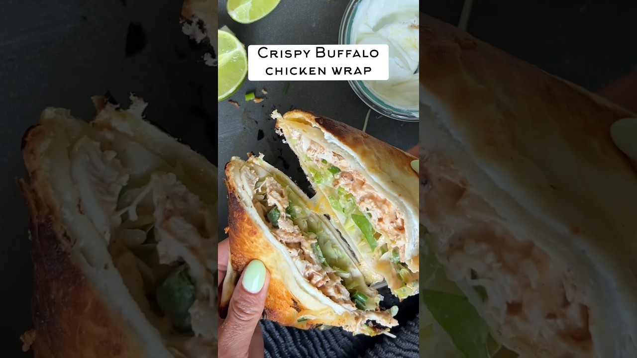 Crispy Folded Buffalo Chicken Wraps - Dining and Cooking