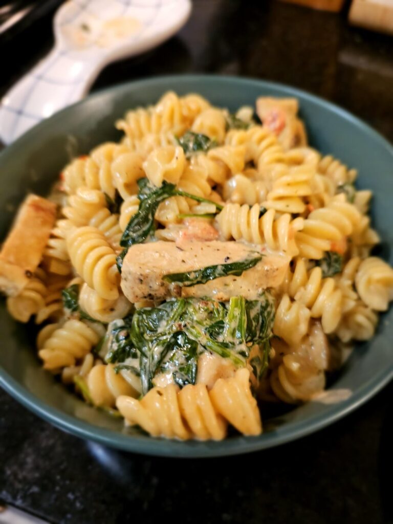 creamy tuscan chicken over rotini! ☆ - Dining and Cooking
