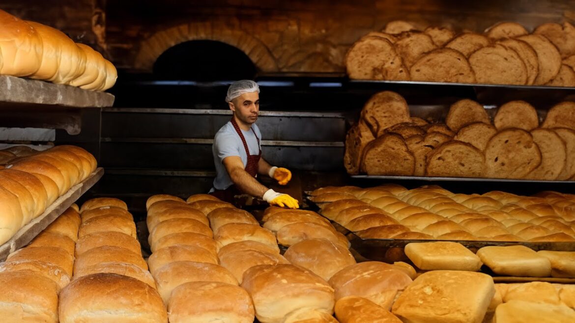 Interesting Turkish sourdough bread baking method! Popular Street Food ...