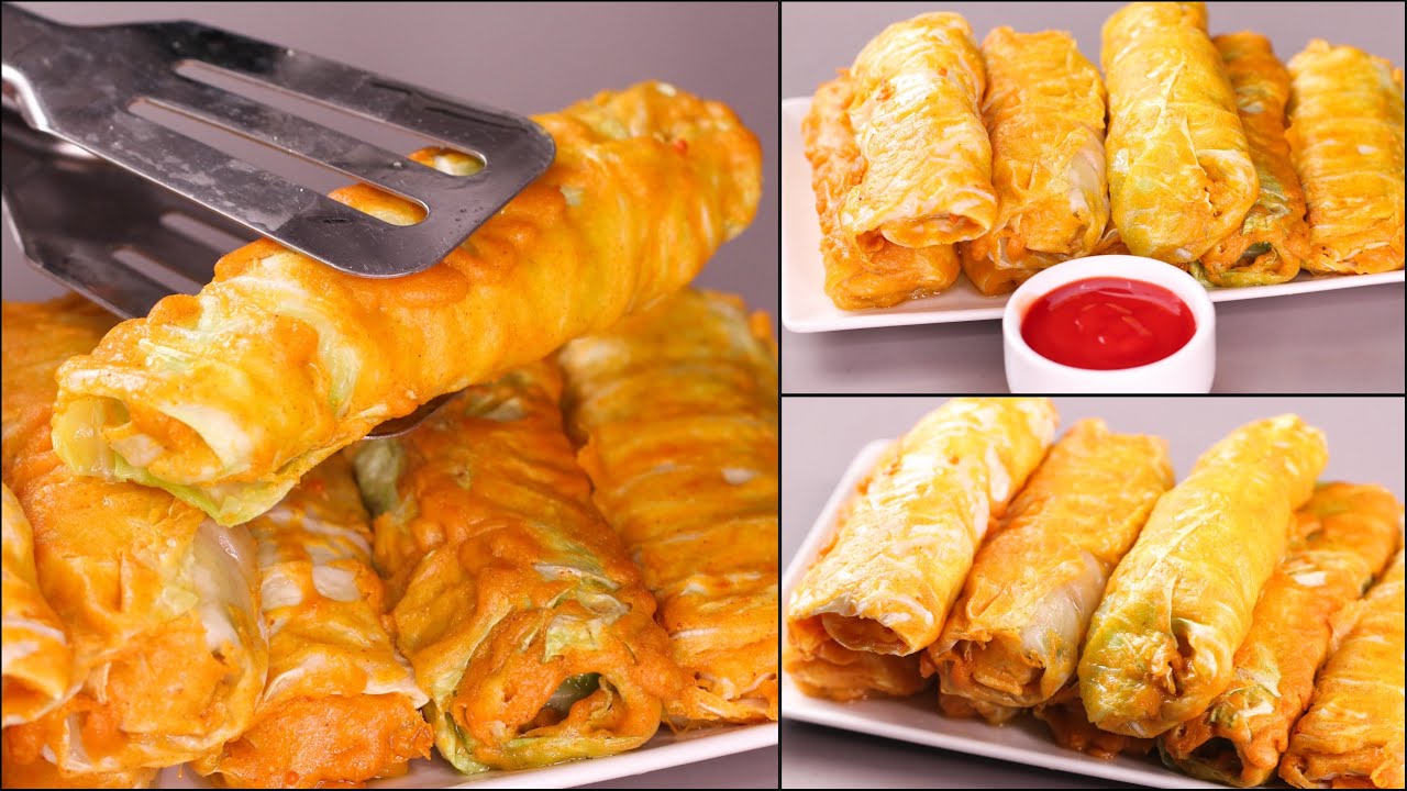CABBAGE ROLL | CRISPY CABBAGE ROLLS RECIPE | FRIED CABBAGE ROLL | N ...