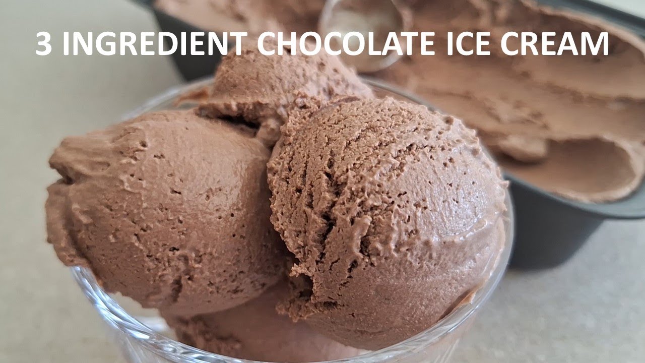 3 ingredient Chocolate Ice Cream Recipe | Homemade ice cream ...