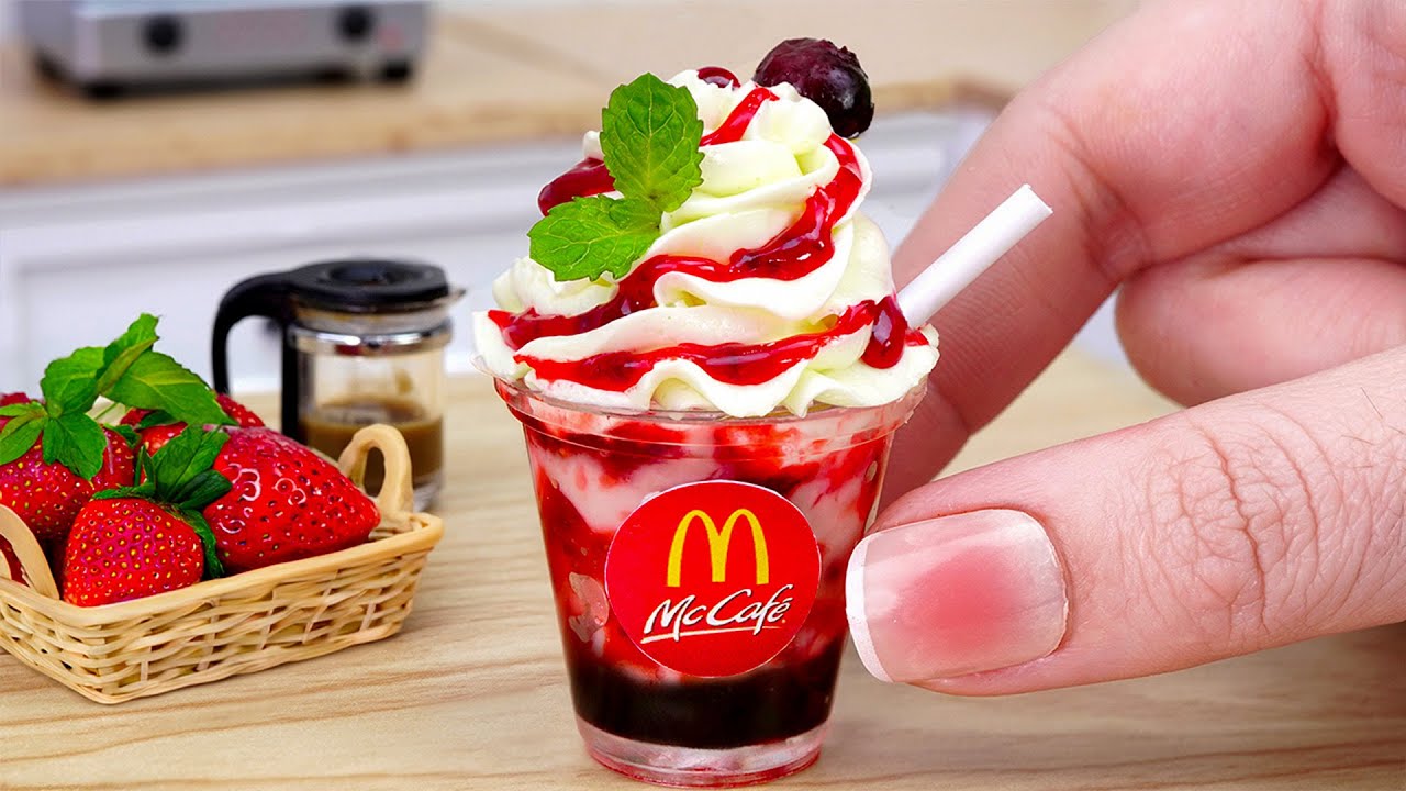 MUST TRY!!! Freeze Miniature McCafe Frappe Recipe | ASMR Cooking Mini ...