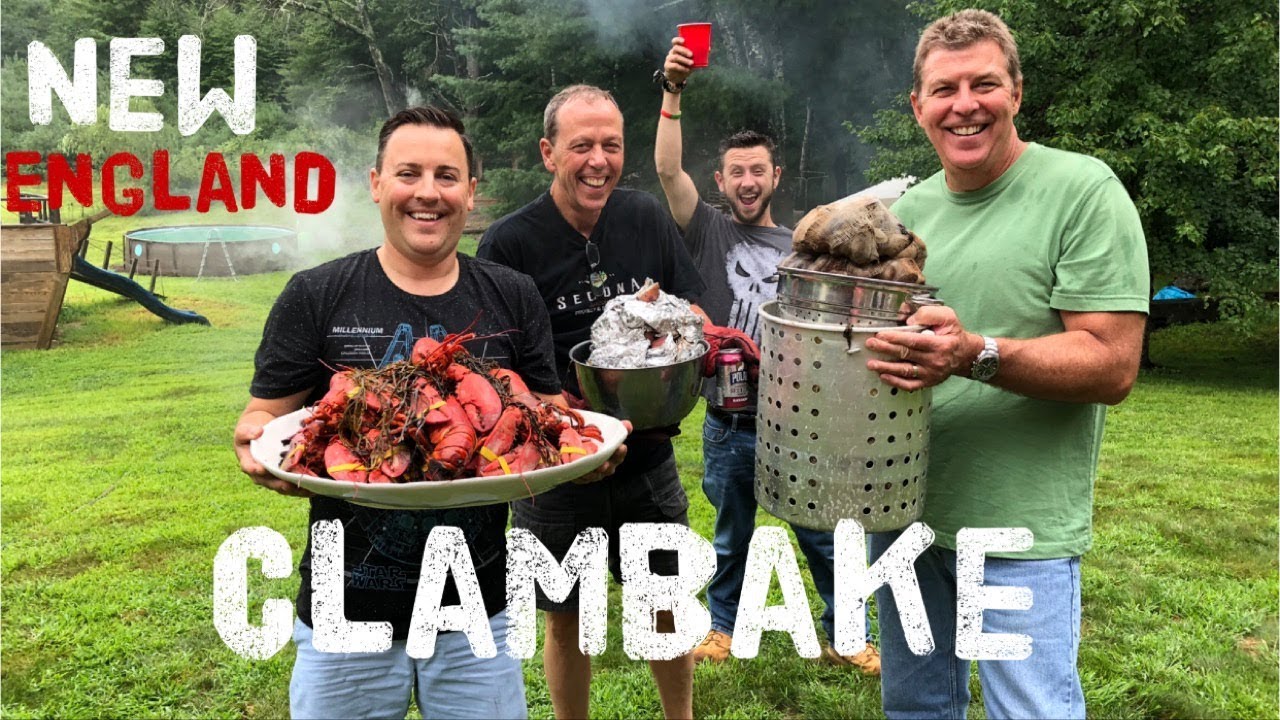 REAL New England CLAM BAKE! Using a Fire Pit - Dining and Cooking