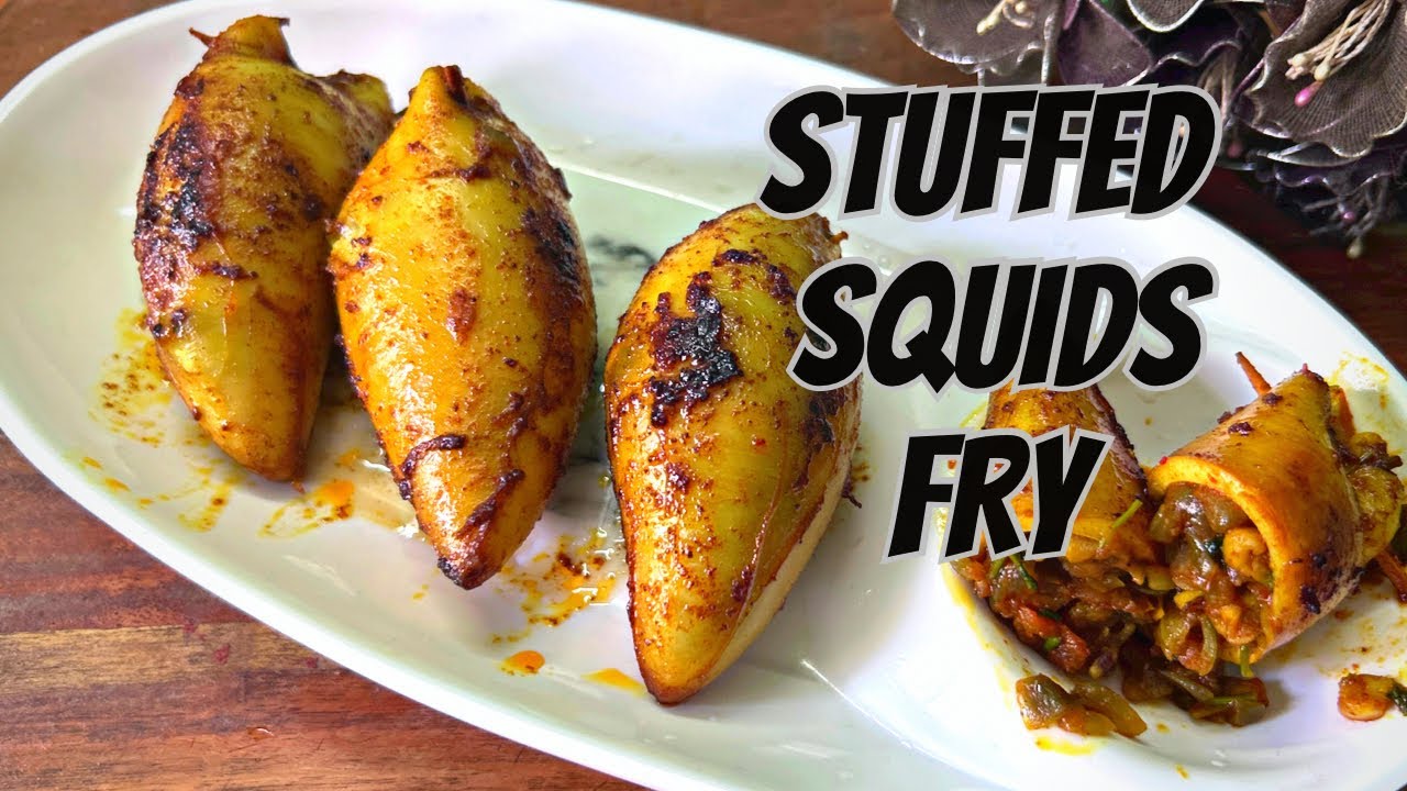 How To Make Goan Style Stuffed Squid Fry Recipe | Bharillo Manakyo ...