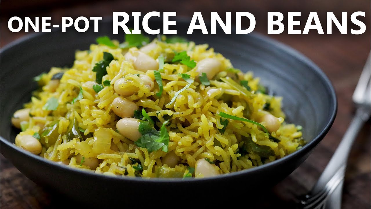 ONE POT RICE AND BEANS Recipe - Easy Vegetarian and Vegan Meals ...