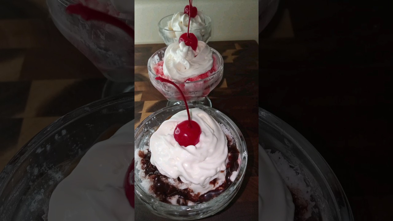 How to make Sundae from Snow | Snow Cream - Dining and Cooking