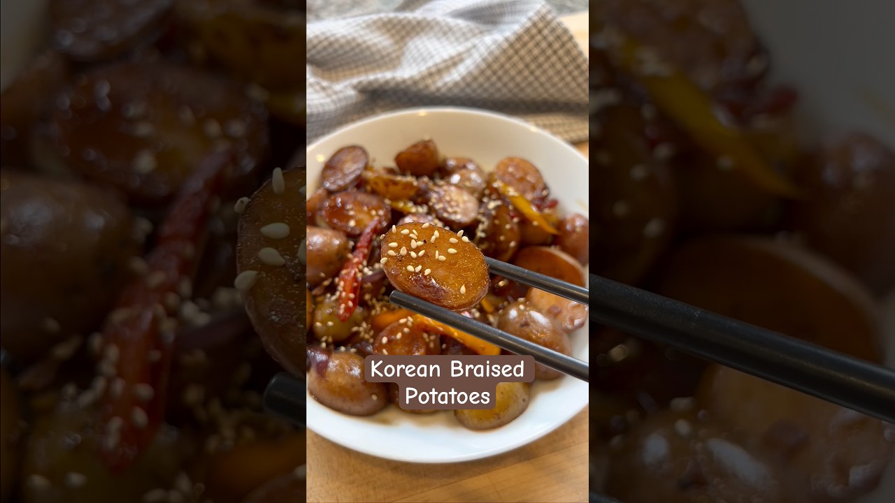 This Korean Braised Potato side dish is so addicting (Gamja Jorim ...