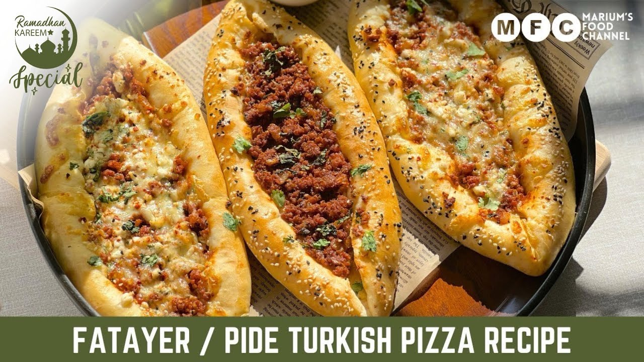Fatayer / Pide (Middle Eastern Food)Turkish Pizza Recipe | Ramadan ...