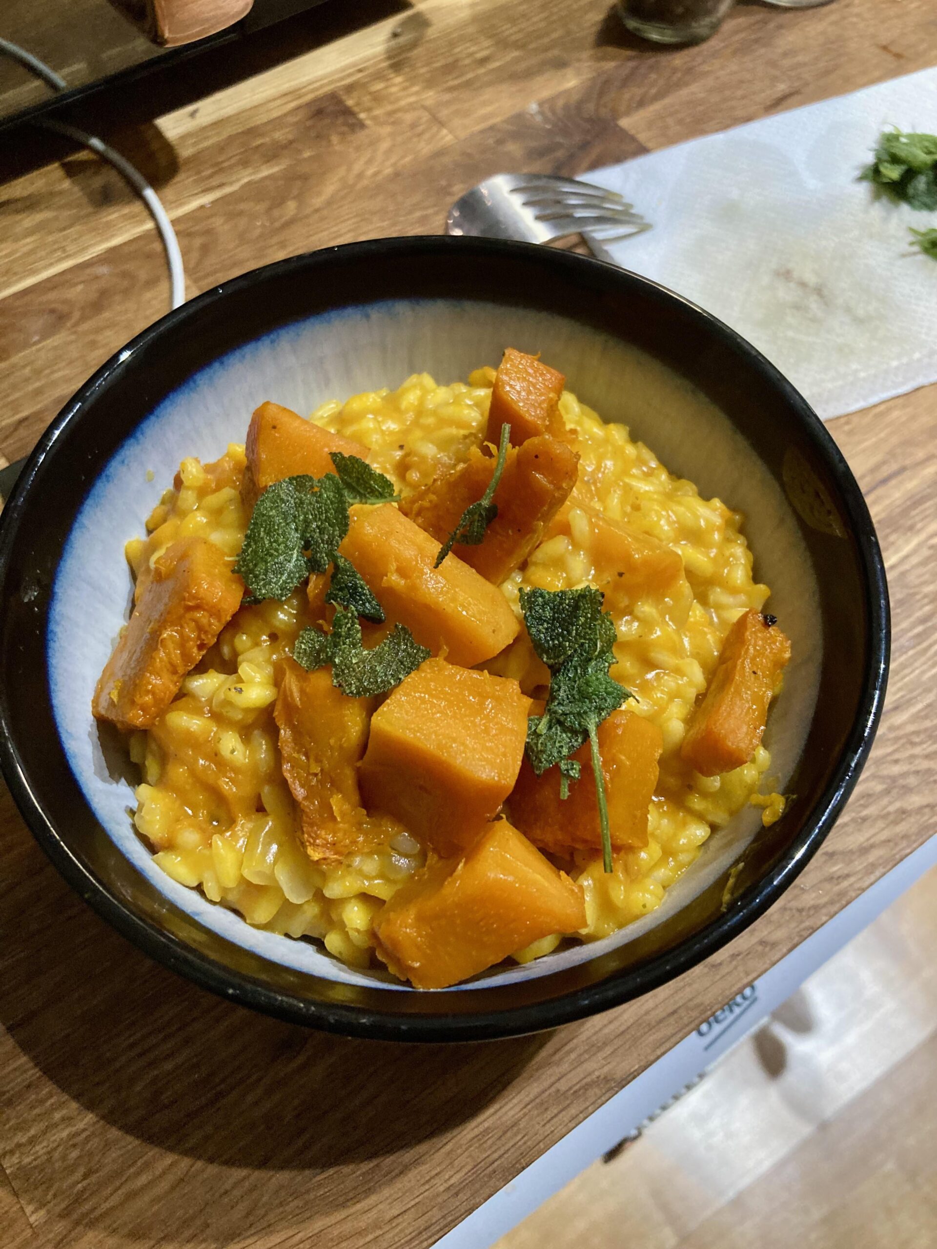 Pumpkin sage risotto - Dining and Cooking