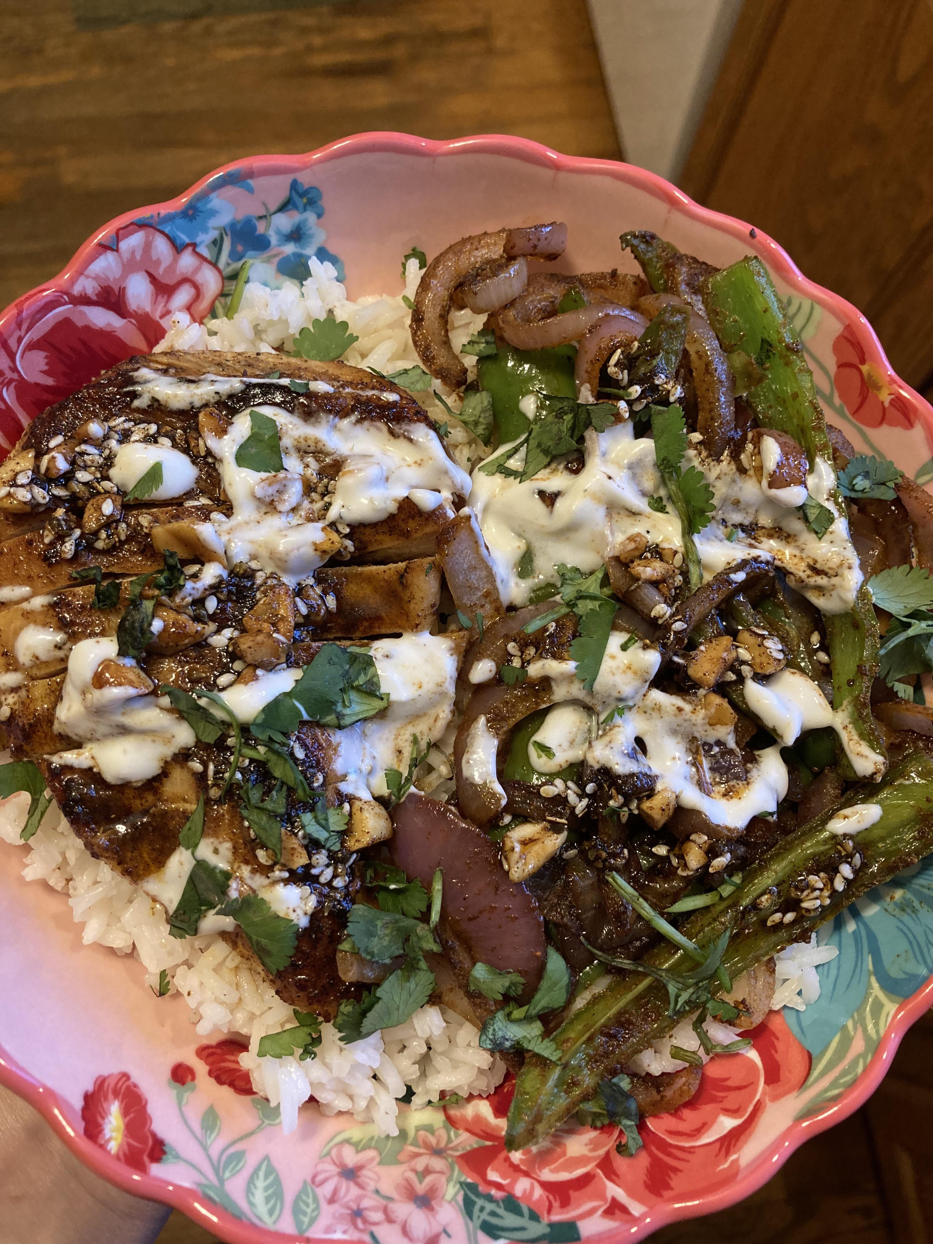 Salsa Macha Chicken and Rice Bowls - Dining and Cooking