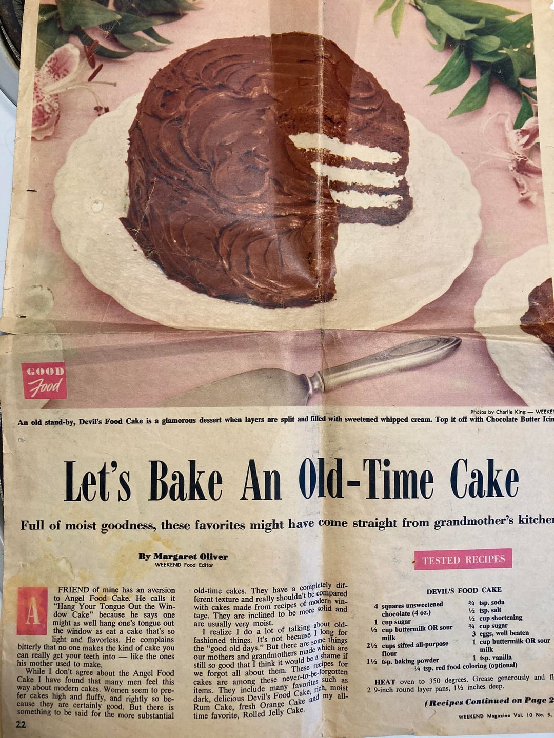 1960's Recipe for Old-Time cake (like grandmothers, and this time with ...