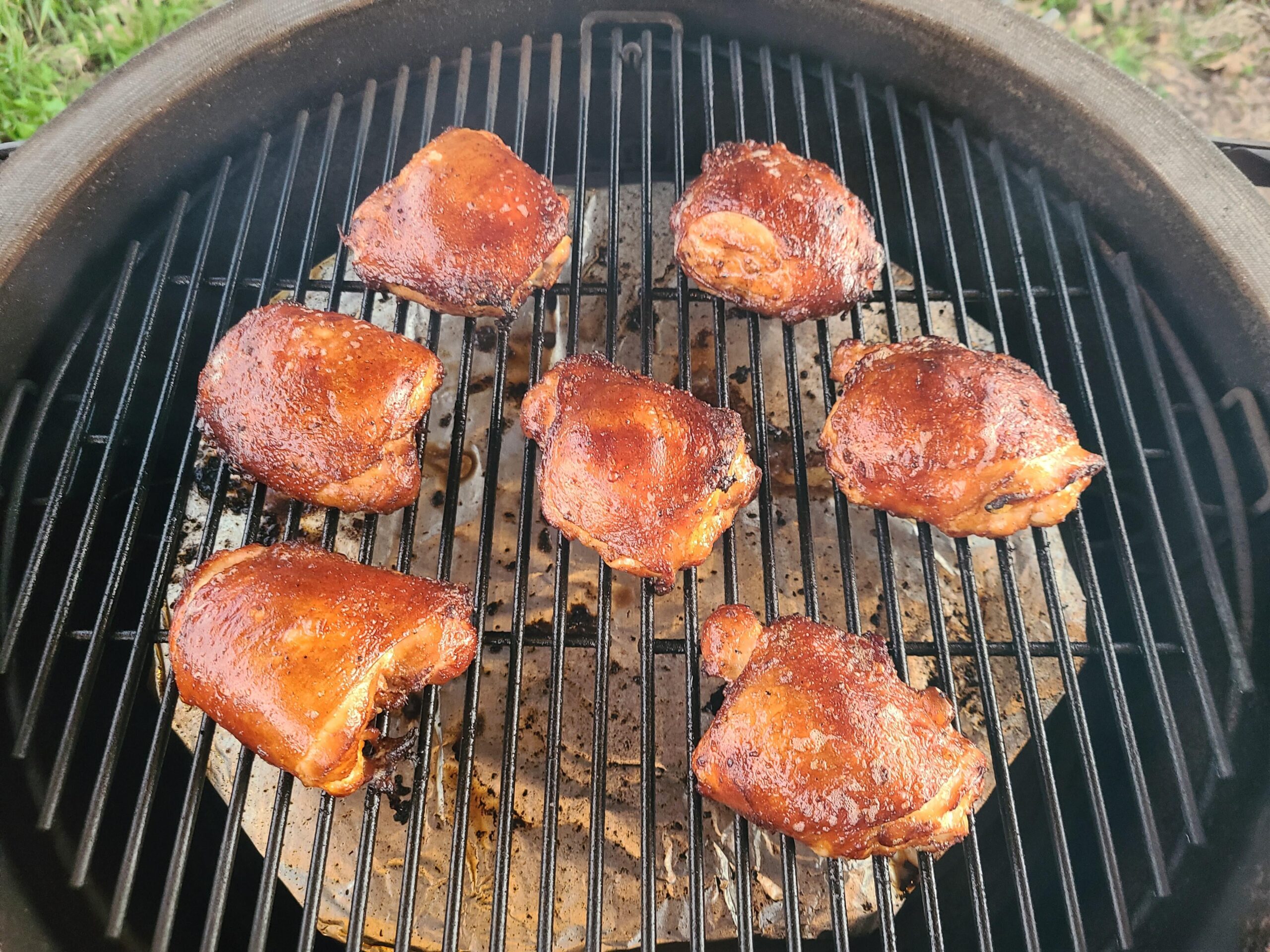 Chicken thighs on the kamado - Dining and Cooking