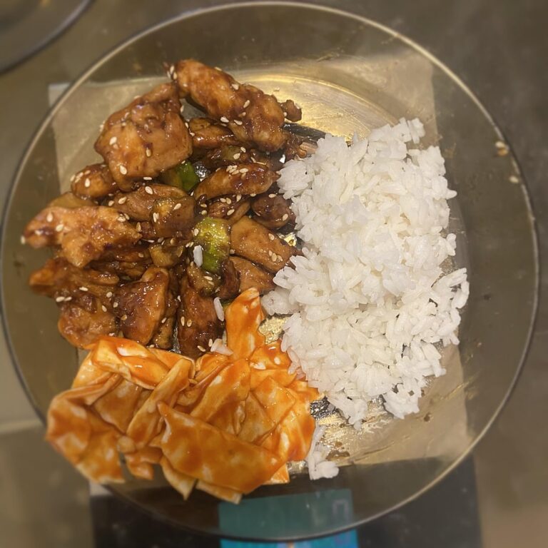 Korean soy garlic sauce chicken thighs, sweet and spicy cabbage and ...