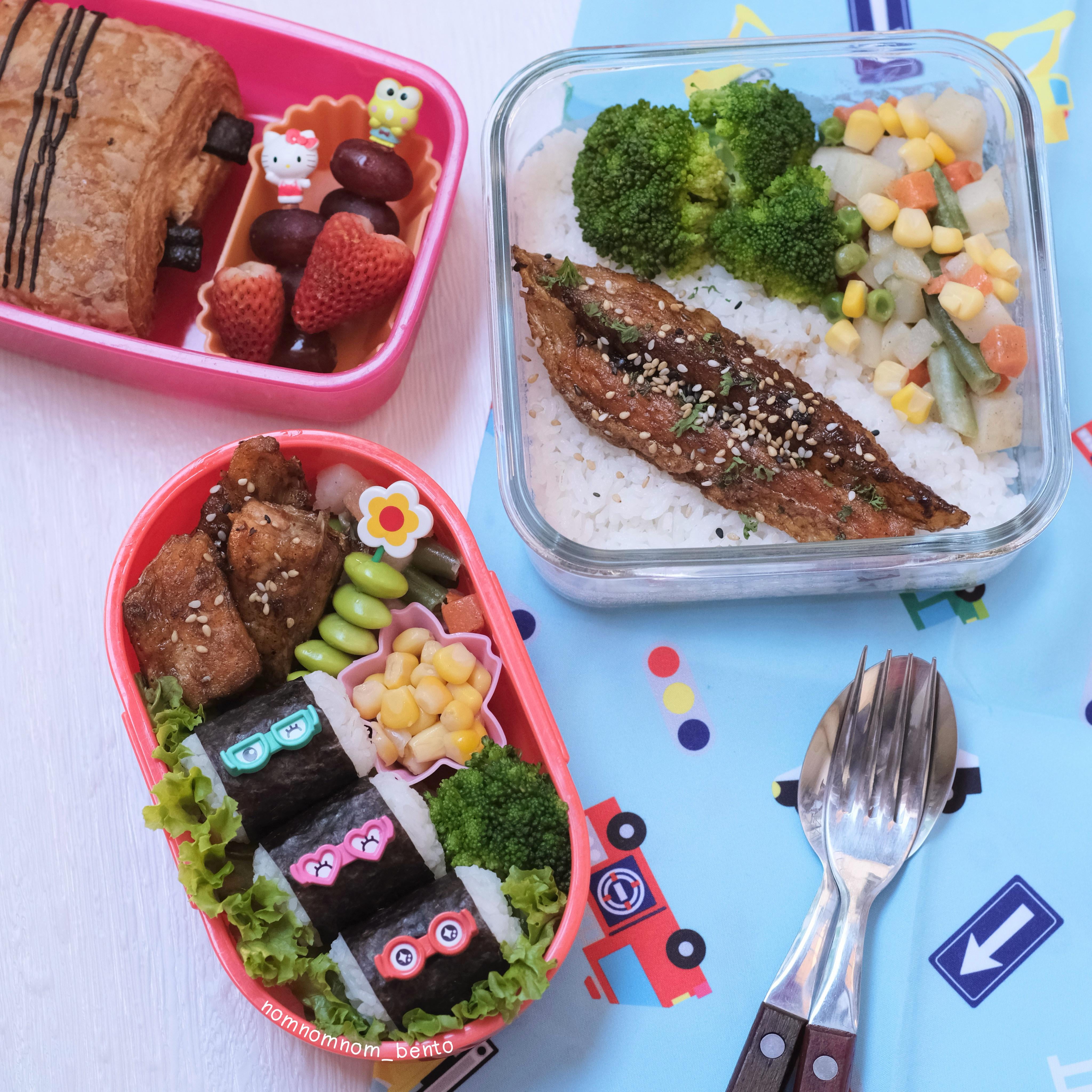 Simple bento for Husband + Daughter - Dining and Cooking