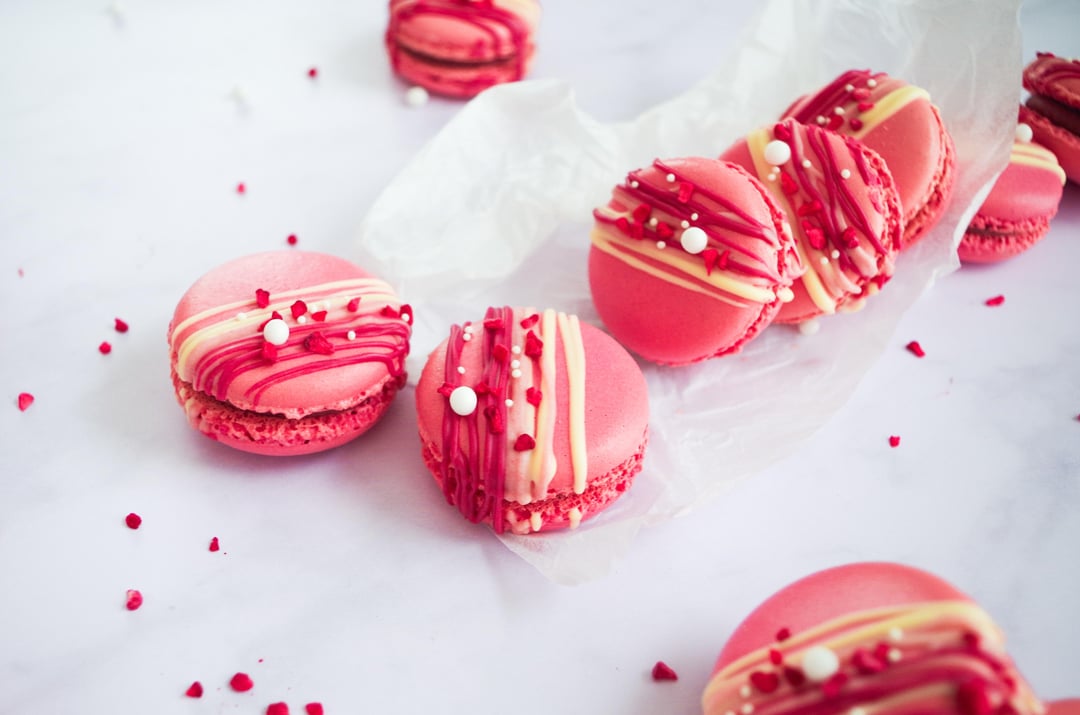 Ruby Chocolate & Raspberry Macarons - Dining and Cooking