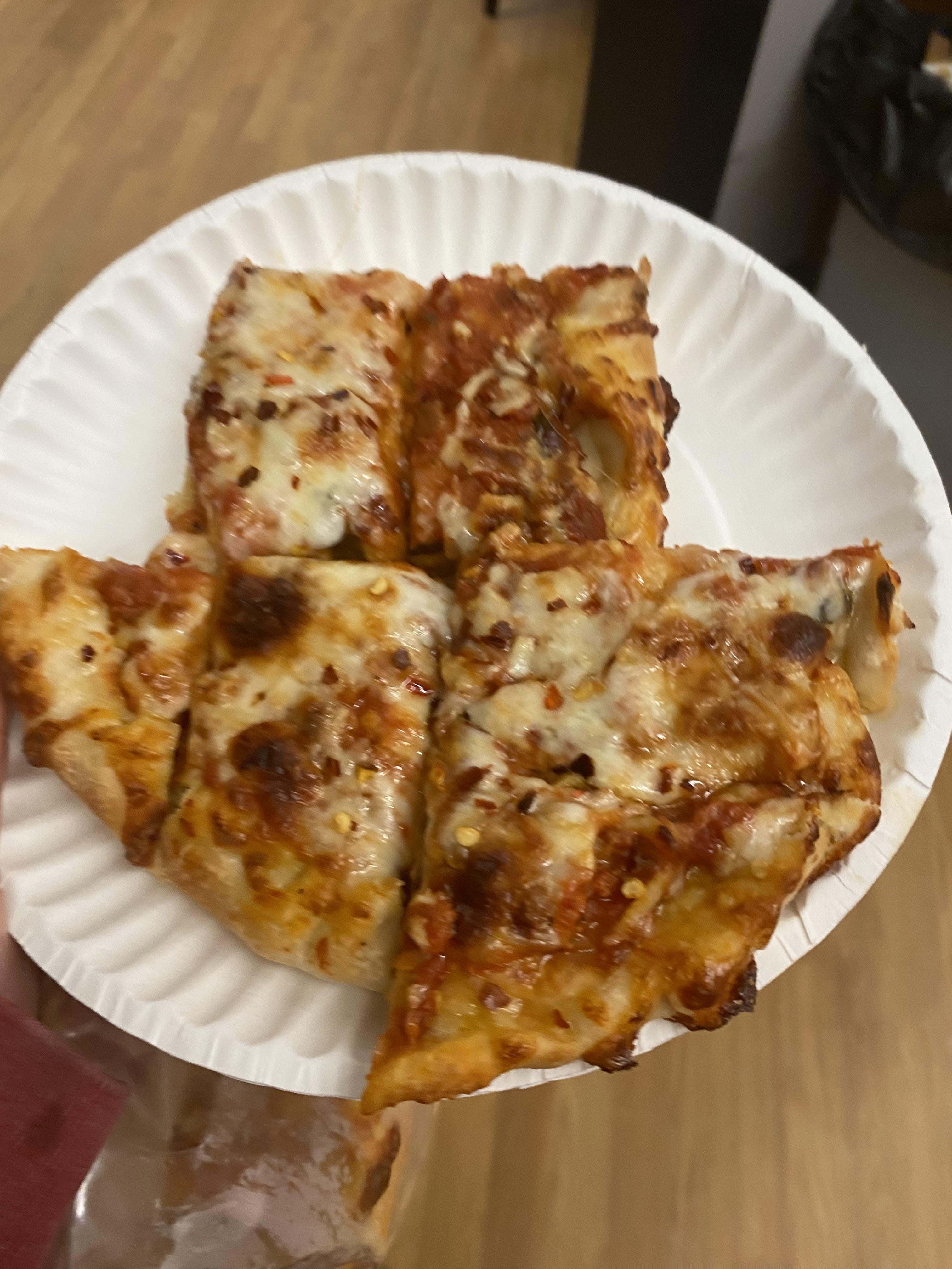 Pizza we made in my high school culinary class. - Dining and Cooking