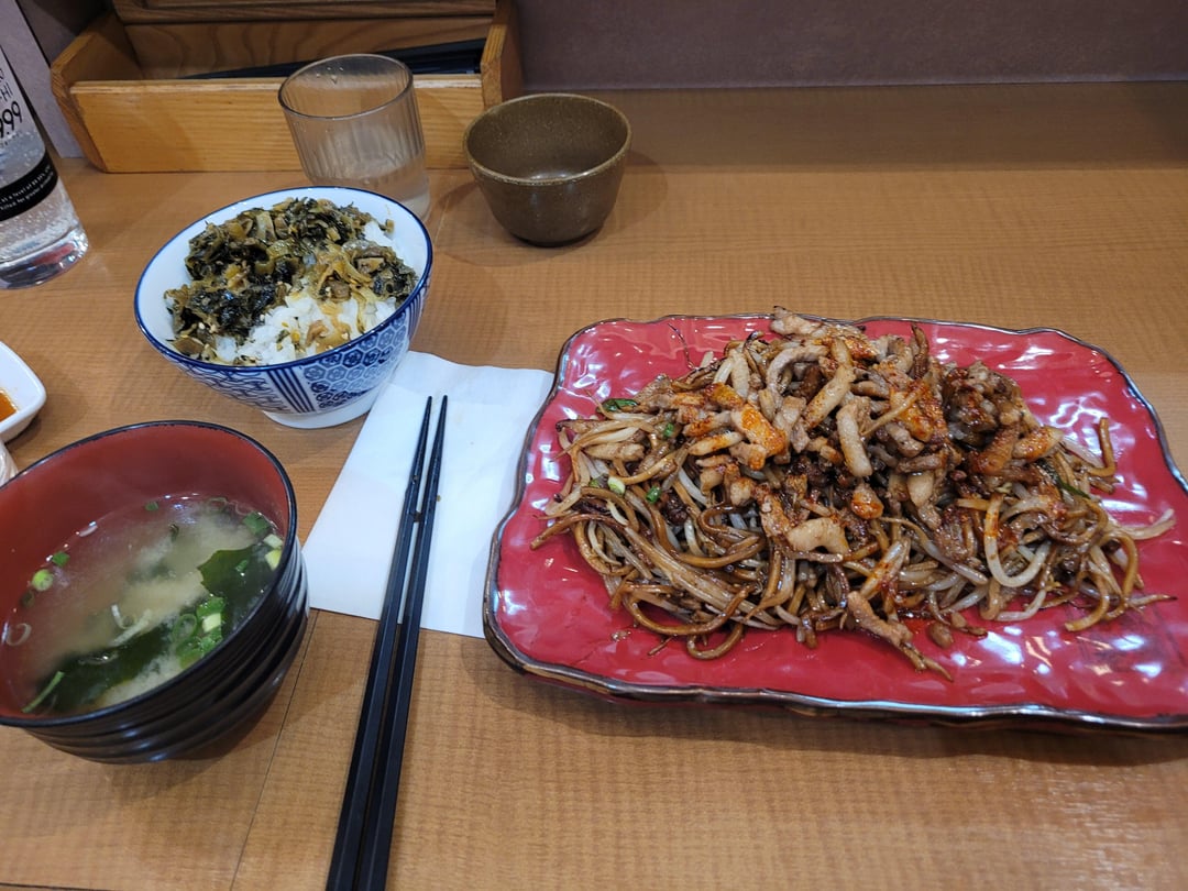 Yakisoba Setto - Basokiya Minami Ward, Fukuoka - Dining and Cooking