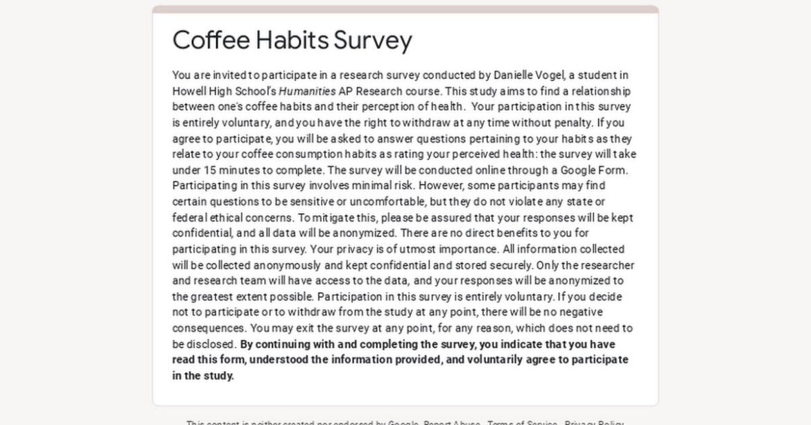 Coffee Habits Survey