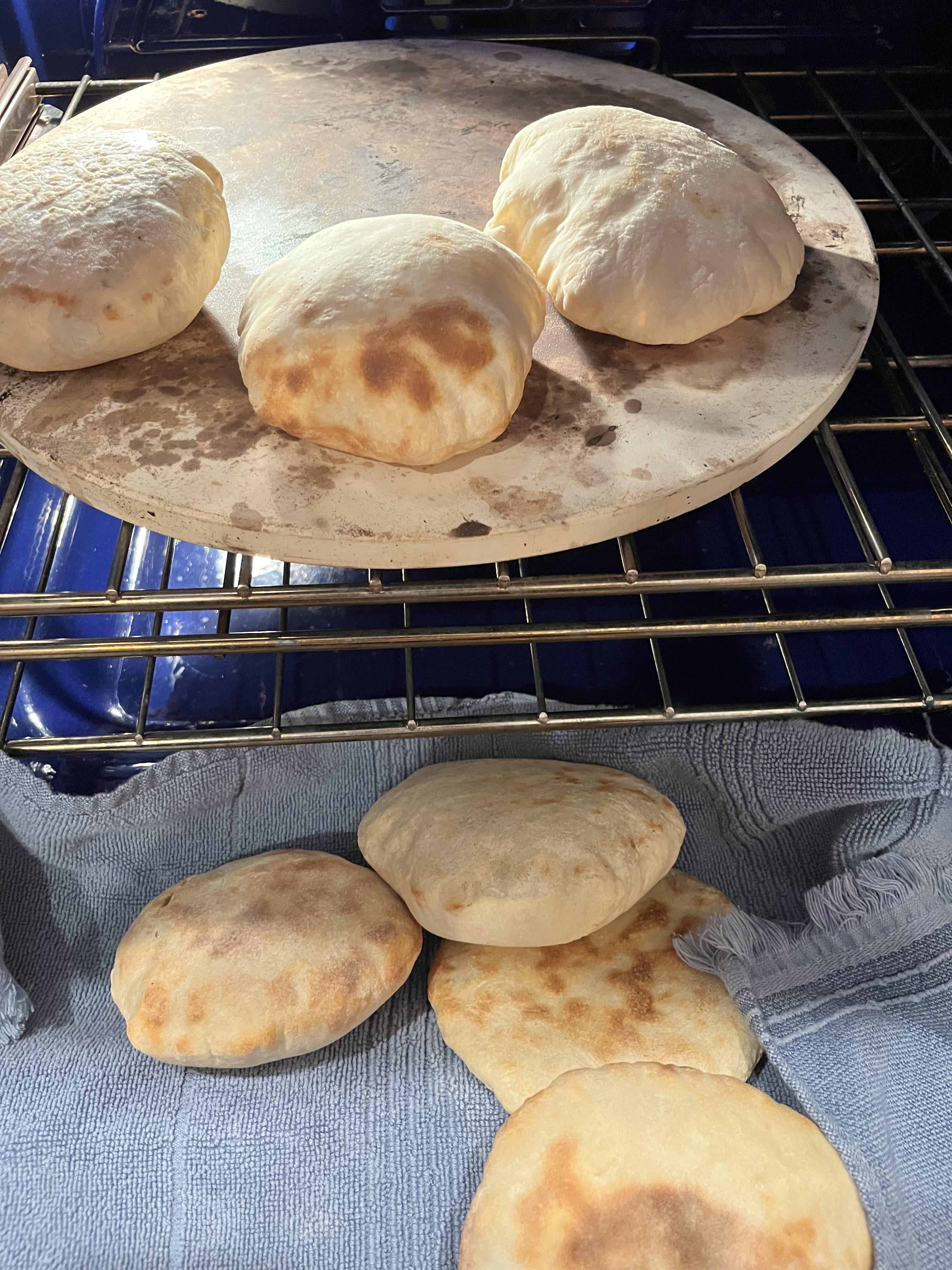 First time making Pita bread. They are cute puffed up - Dining and Cooking