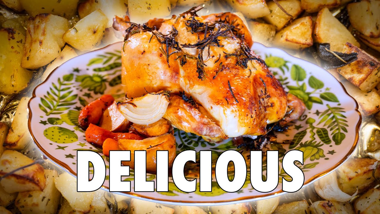 PERFECT SUNDAY SUPPER RECIPE (Roasted Chicken and Aromatic Potatoes ...