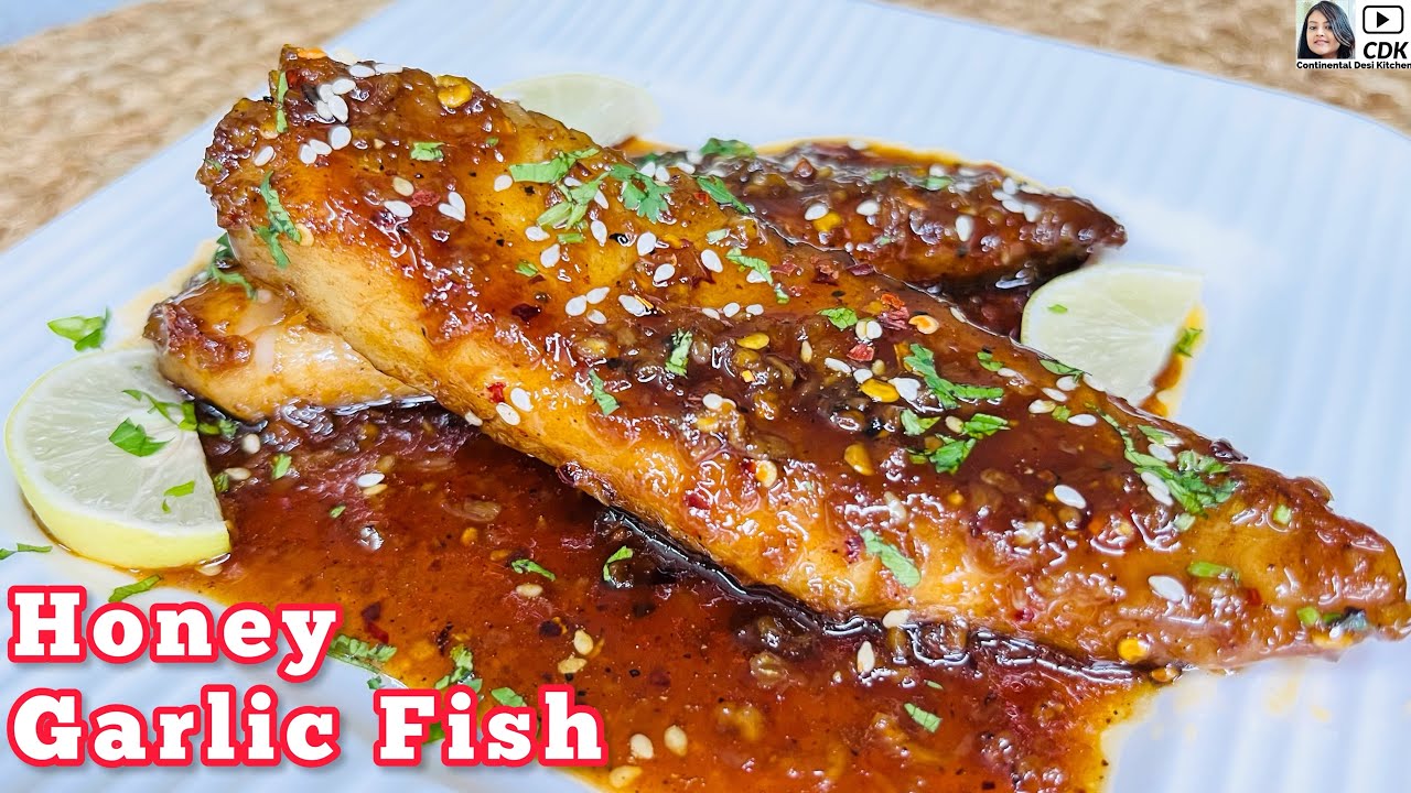 Honey Garlic Fish Fillet Recipe | Garlic Lemon Butter Fish | Honey ...