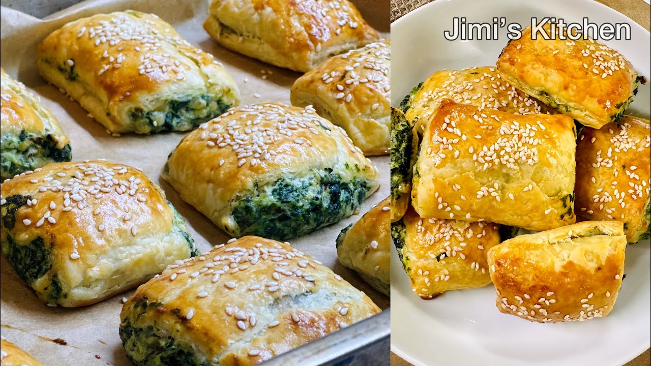 Puff Pastry with Spinach and Cheese Rolls Recipe |Puff Pastry Spinach ...
