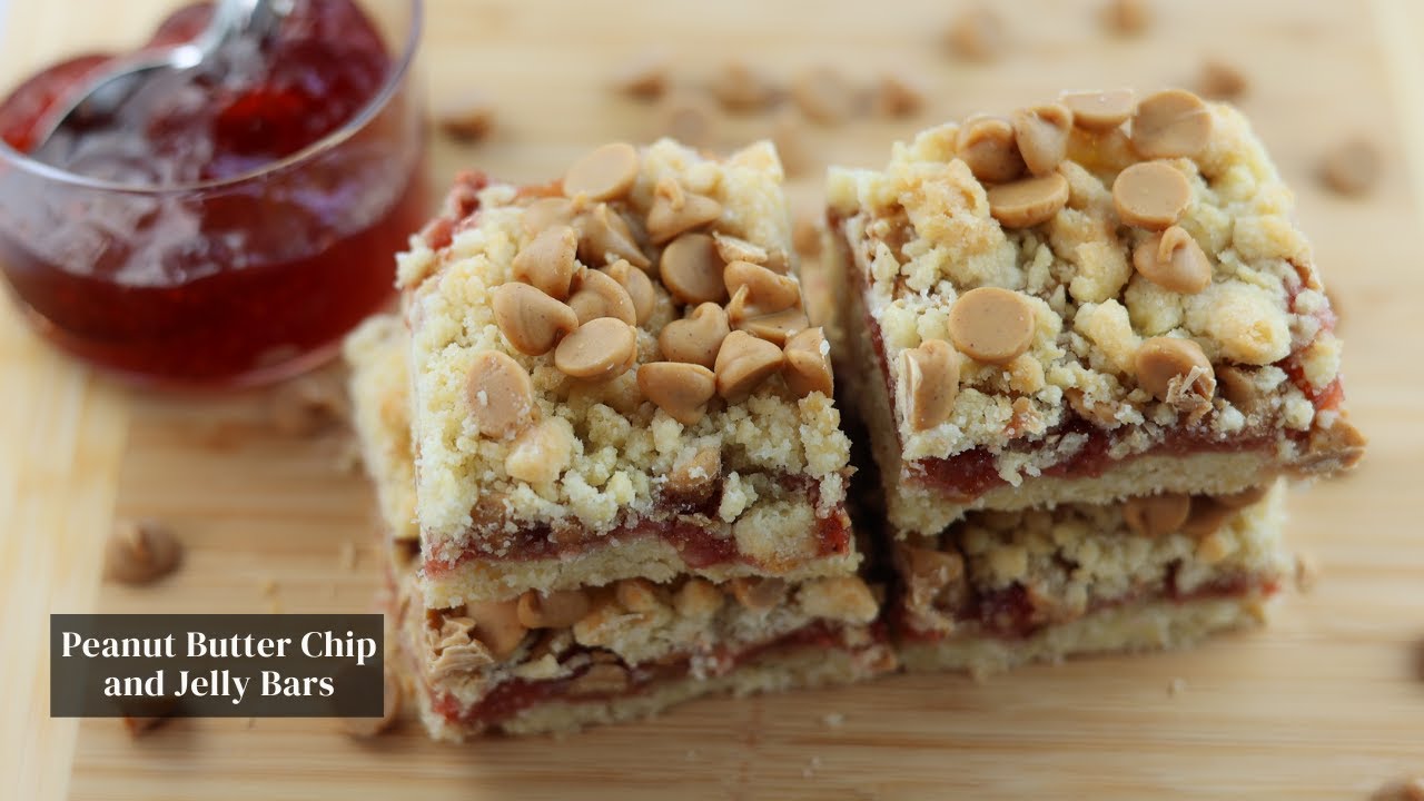 Peanut Butter Chip and Jelly Bars | Recipe Vault - Dining and Cooking