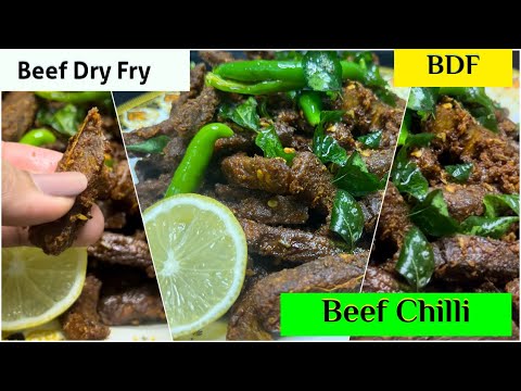 Beef Dry Fry (BDF) | Beef Chilli Recipe | Kerala Style Beef Recipe # ...