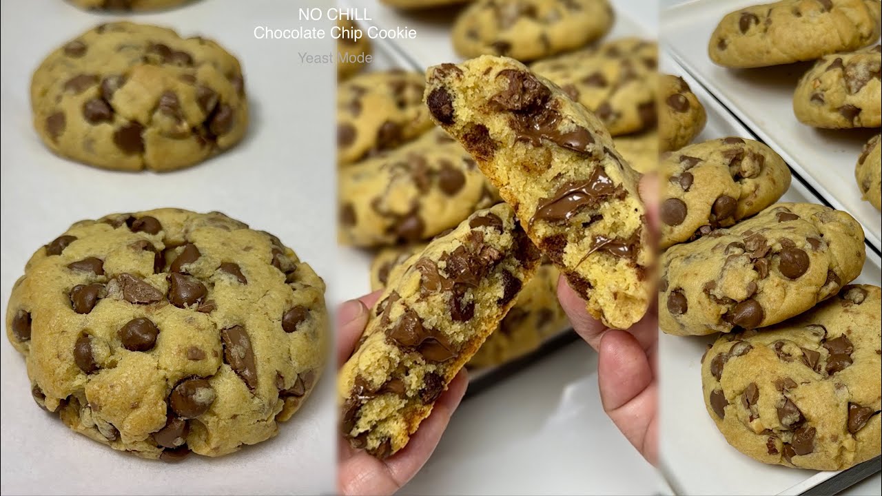 NO CHILL Chocolate Chip Cookie Recipe | New York Style Thick Cookies ...