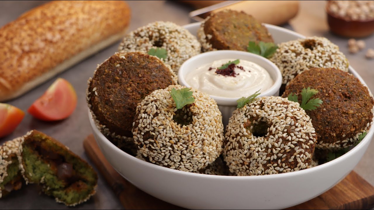 Traditional Arabic homemade stuffed Falafel recipe step by step (ASMR ...