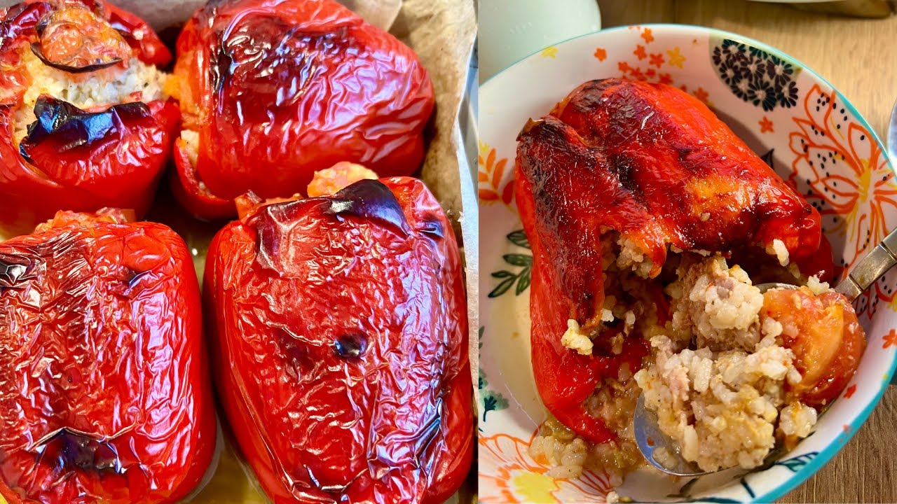 Stuffed Bell Peppers Recipe With Rice And Minced Meat - Dining and Cooking