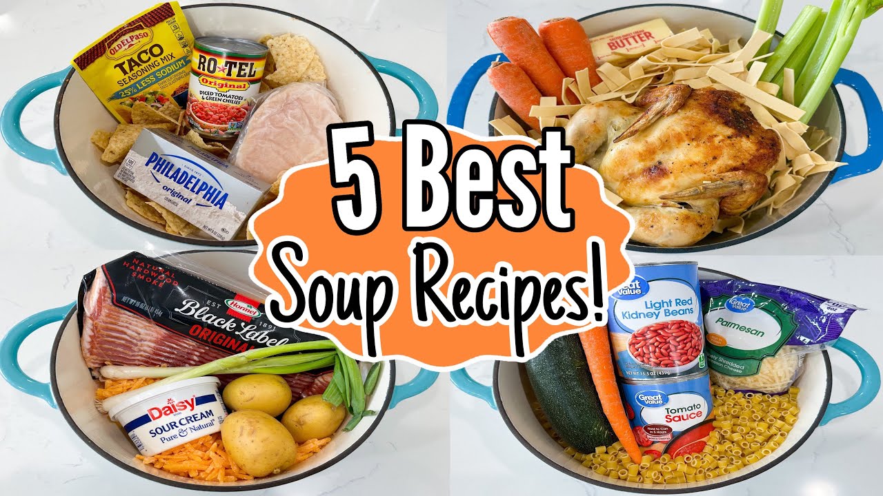 5 HEARTY SOUP RECIPES | The EASIEST Quick & Tasty Soups YOU CAN MAKE ...