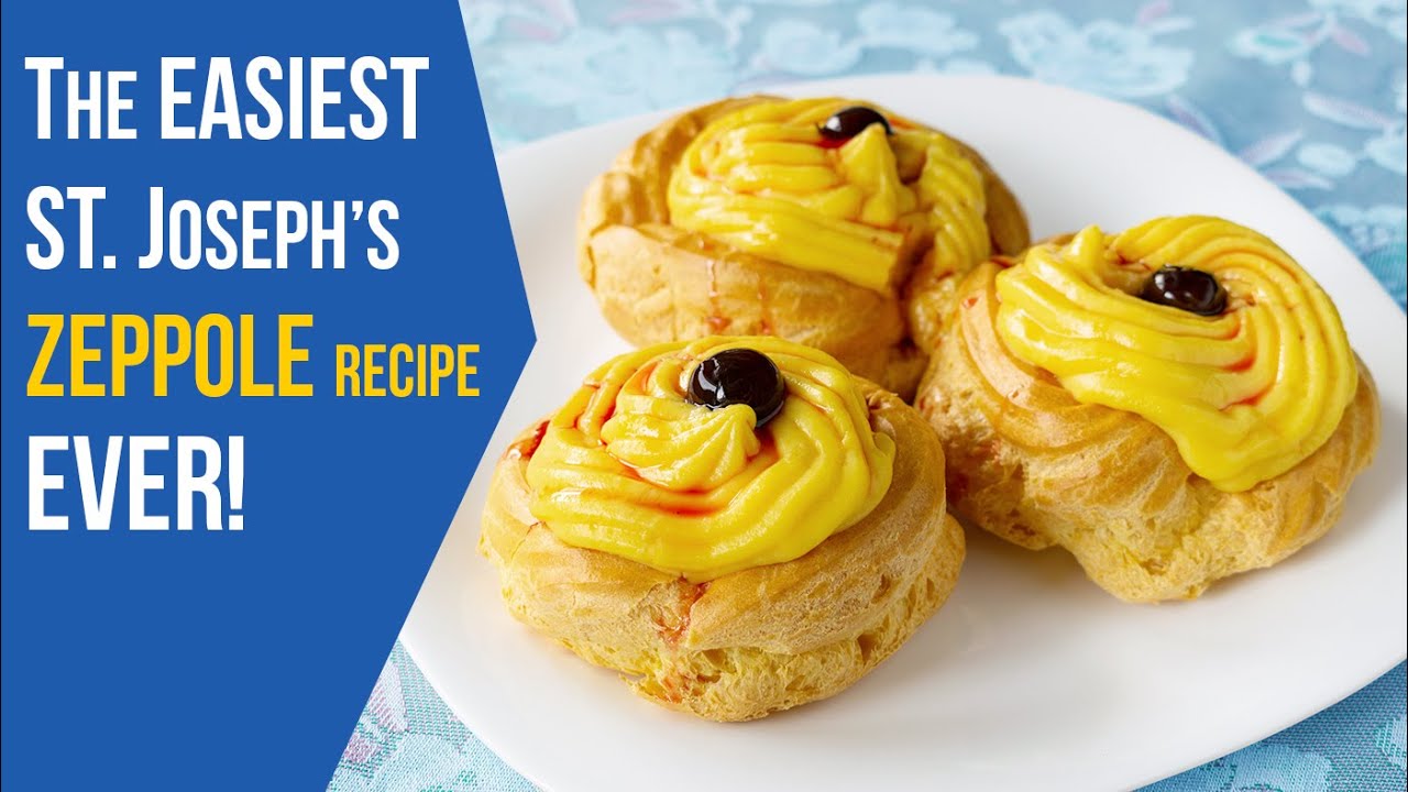 The EASIEST St. Joseph’s ZEPPOLE Recipe Ever! Simple Baked Neapolitan ...