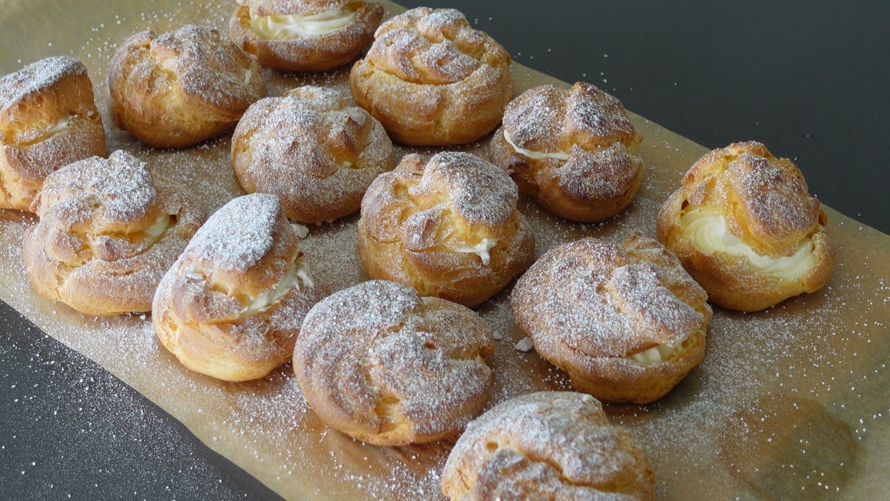 Cream Puffs/Profiteroles with Delicate and Creamy Filling | Quick and ...