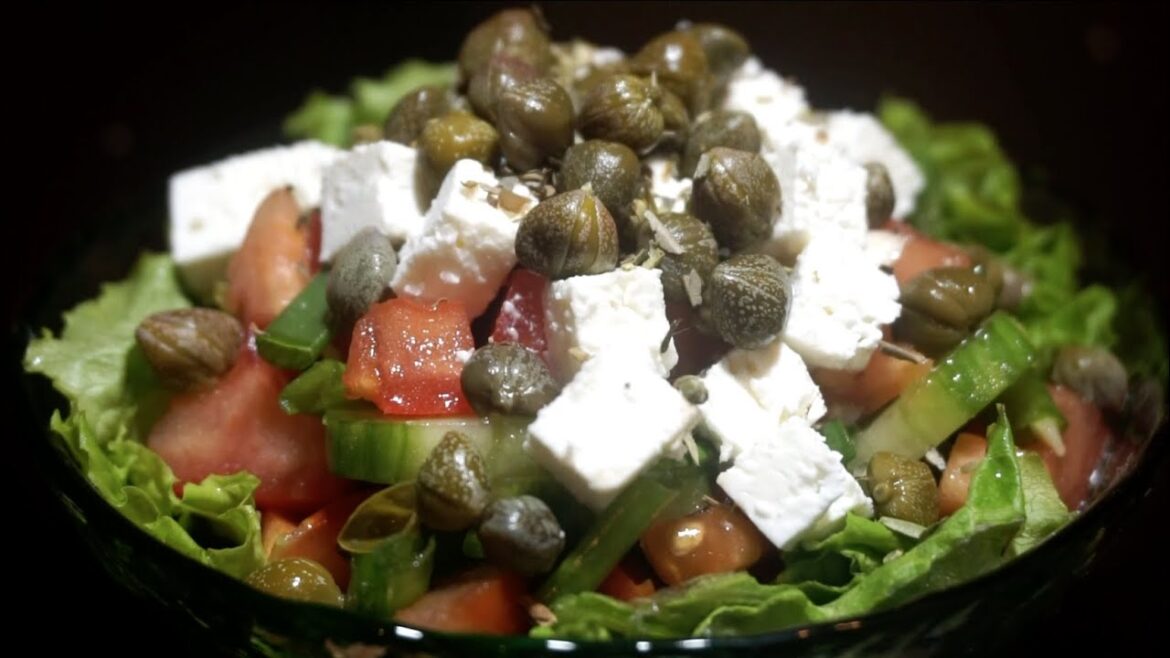 Greek Village Salad with Capers - Dining and Cooking