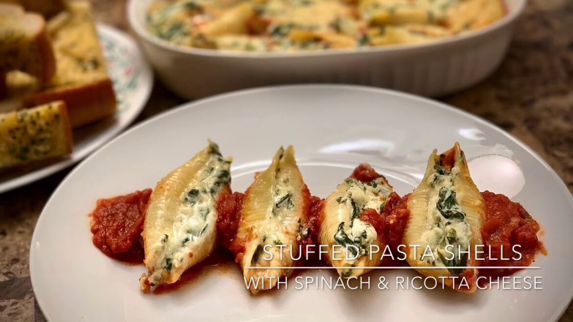 Stuffed pasta shells, stuffed ricotta cheese & spinach - Dining and Cooking