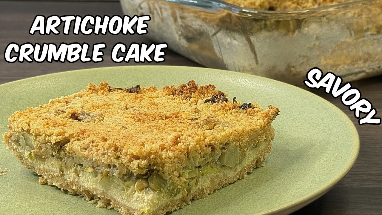 Savory artichoke crumble cake | Quick and easy vegan recipe - Dining ...