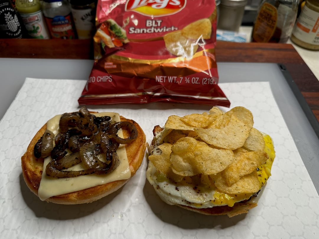 Crunchified breakfast sandwich! - Dining and Cooking