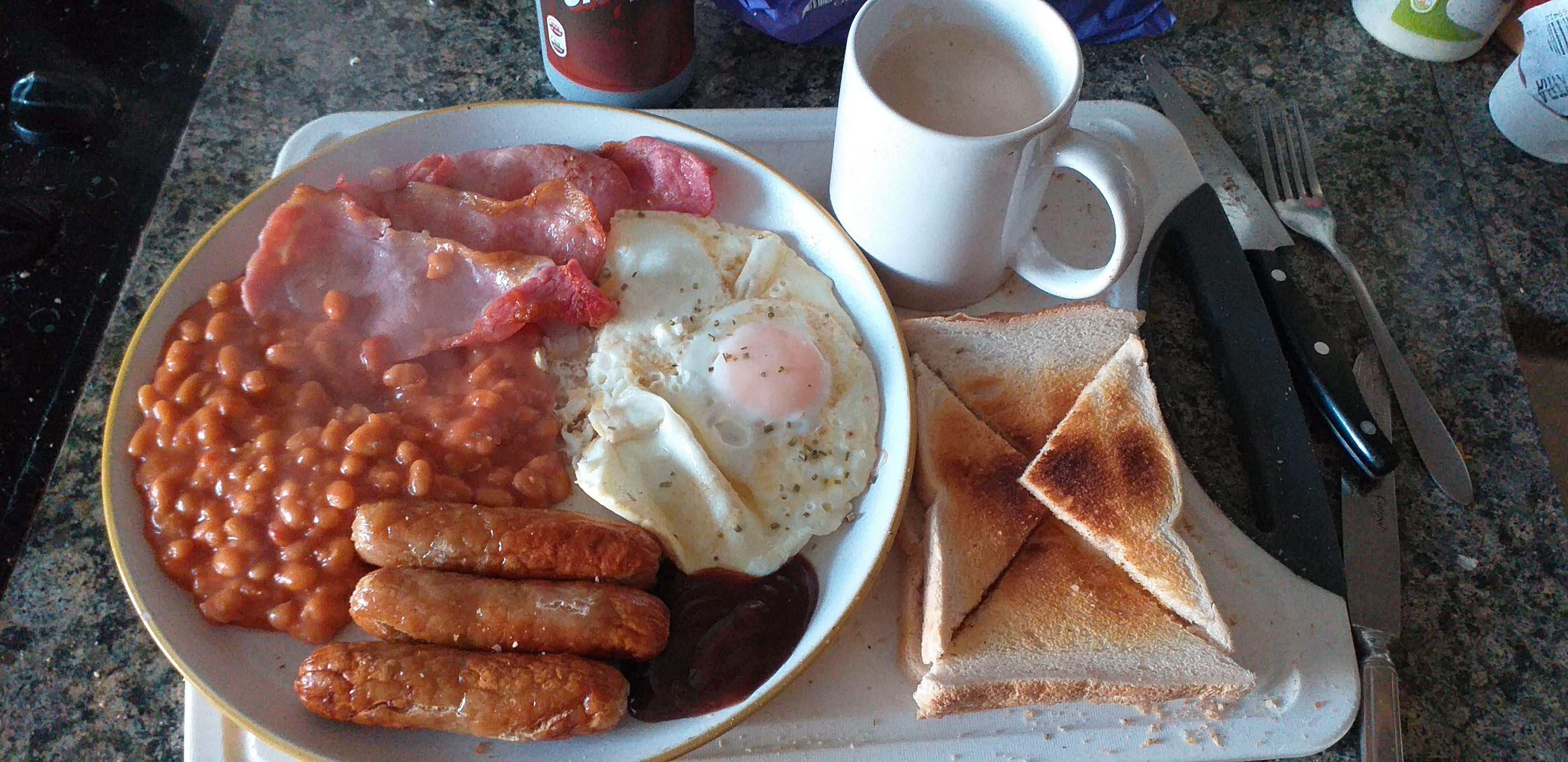 Monday morning hangover special... extra mature cheddar in the beans ...