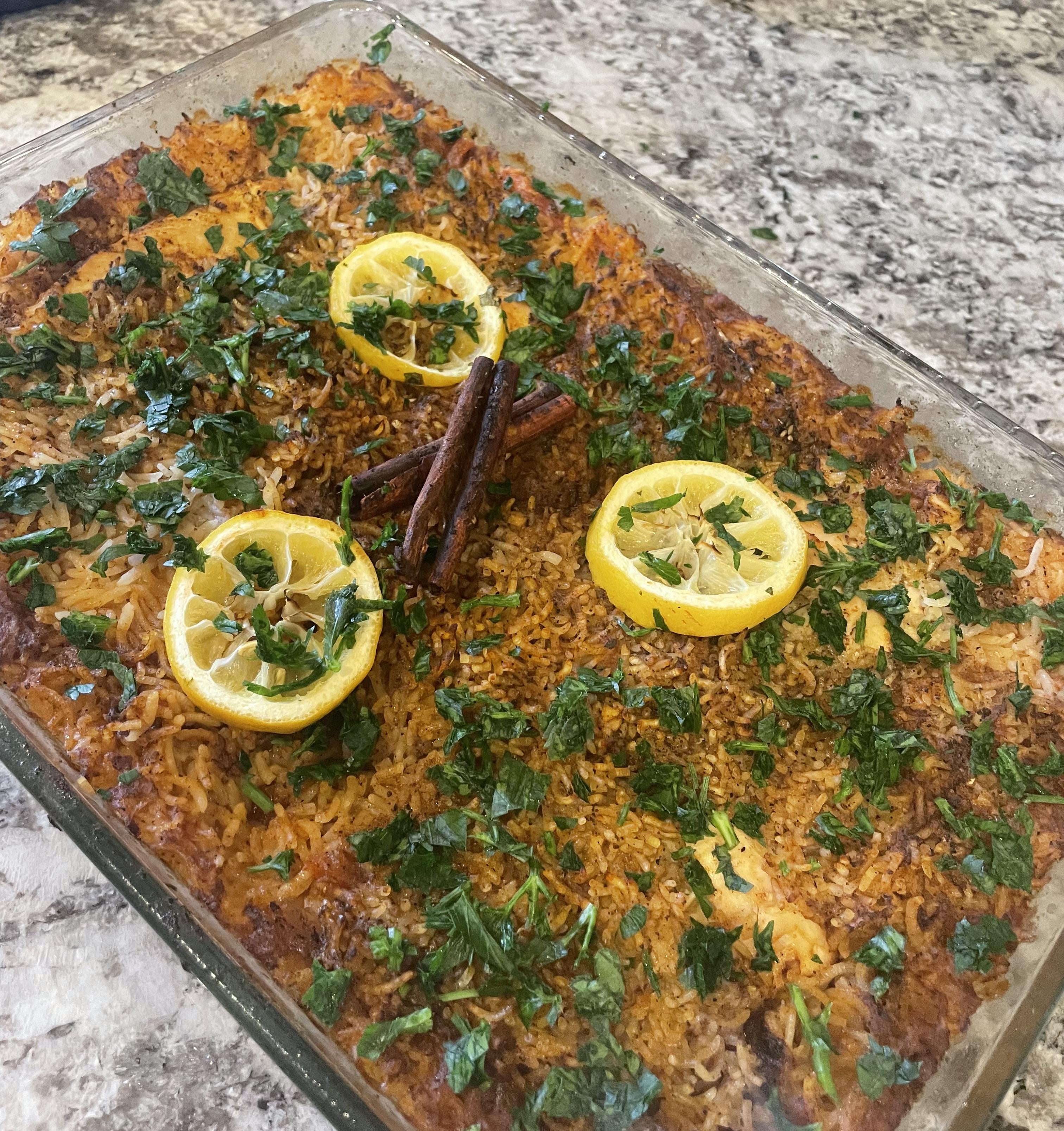 T’bit: Iraqi roasted chicken and rice with baharat spice, tomato, and ...