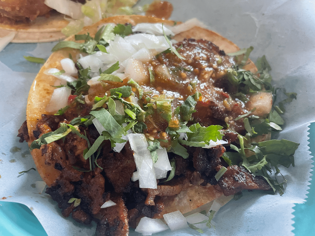 Tacos al pastor and fish. Nice salsa bar - Dining and Cooking