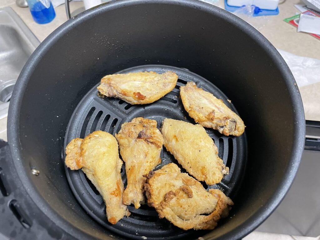 Air fried wings with B-dubs sauce - Dining and Cooking