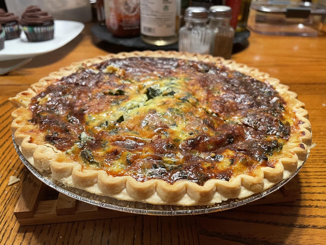 [Homemade] bacon and spinach keish - Dining and Cooking