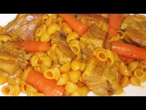 Pork Ribs and Pasta Shells Stew - Dining and Cooking