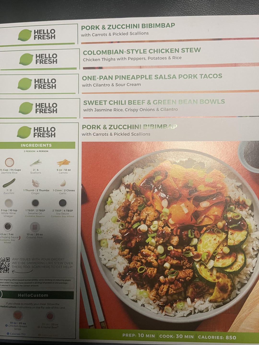 Hello Fresh Recipe Cards - Dining and Cooking