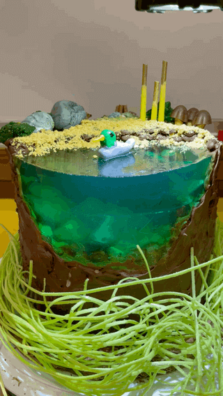 Pond cake with jello - Dining and Cooking