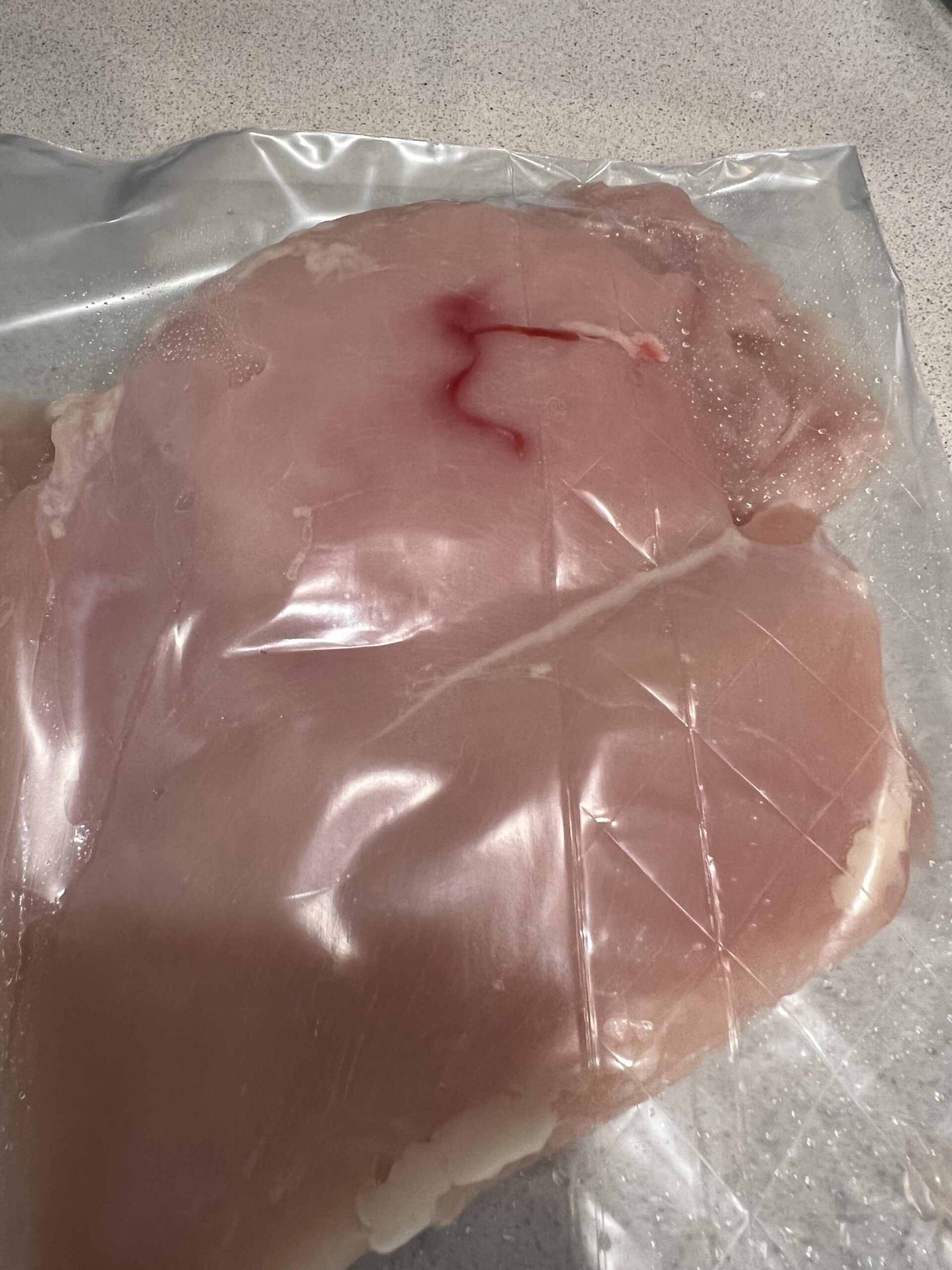 Did this chicken breast get in a fight with Voldemort? What is this? Is ...