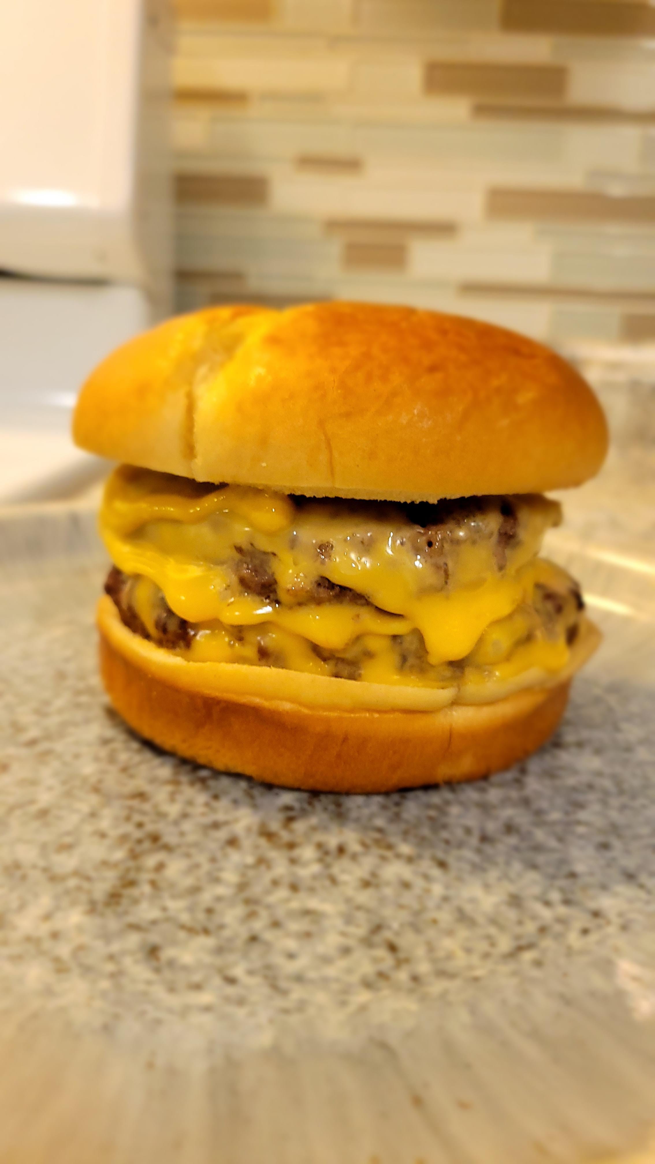 Double cheeseburger. Nothing fancy - Dining and Cooking