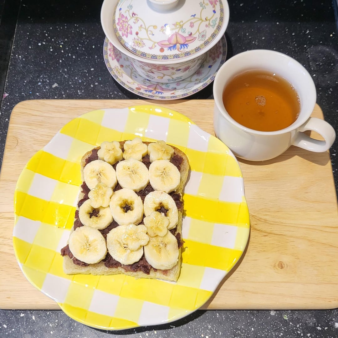 i woke up early to make bread. red bean toast - Dining and Cooking